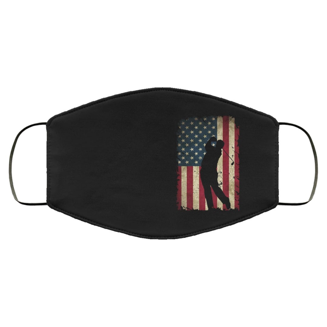 Golfers Face Mask / American Flag Mask / Golfing Face Mask / Golfing ...