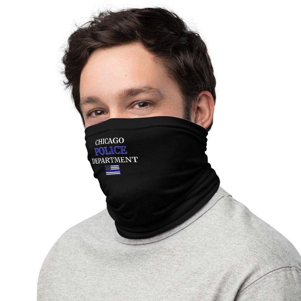Chicago Neck Gaiter / Chicago Police Department CPD Thin Blue Line Flag ...