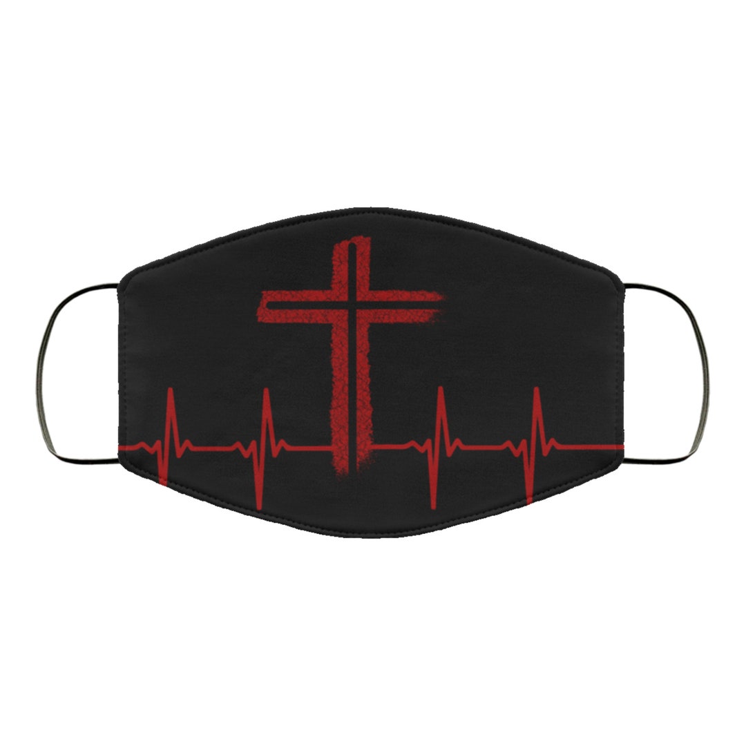 Jesus Cross Mask /gospel Face Mask / Faith Based Face Mask / Faith Mask ...