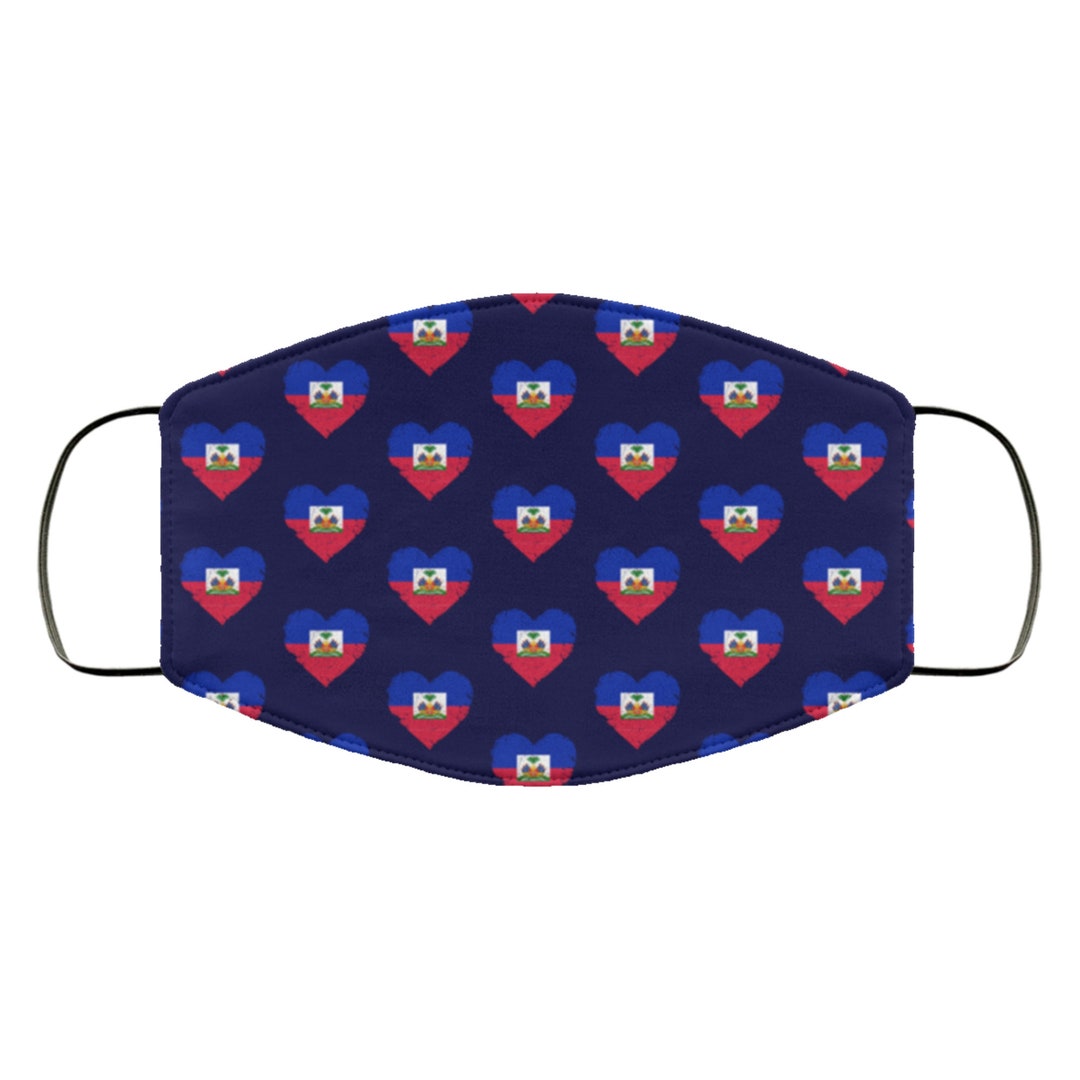 Proud Haitian I Love Haiti Flag Mask / Haiti Face Mask / - Etsy