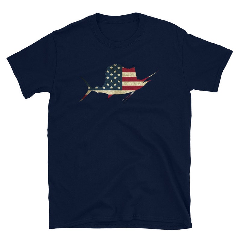 Deep Sea Ocean Fishing Sailfish American Flag Saltwater Fish - Etsy
