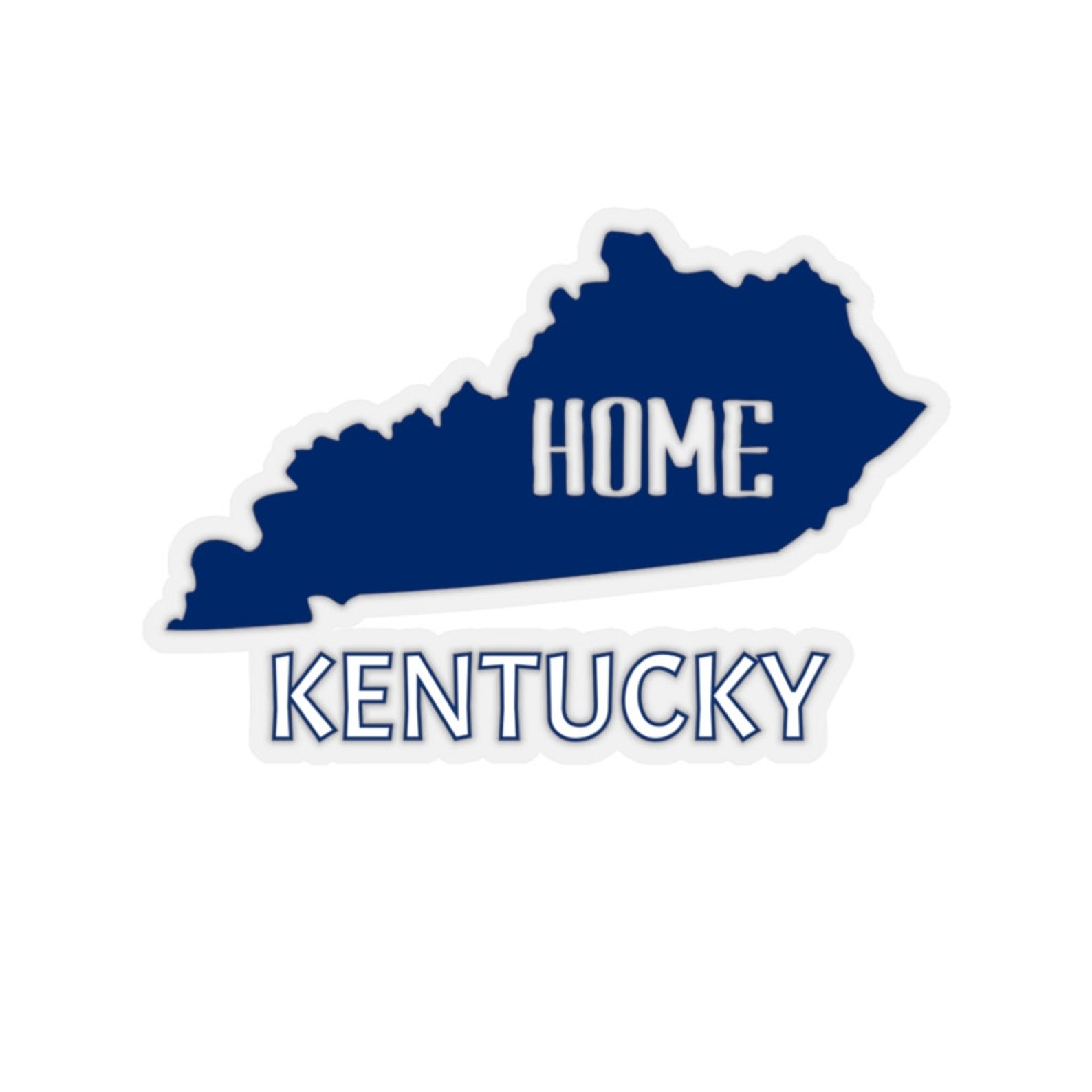 Kentucky Home Map Outline Art Bluegrass State Pride KY Gift - Etsy
