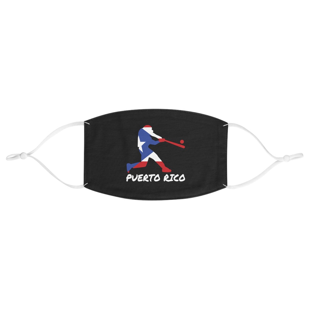 Puerto Rico Baseball Player Face Mask / Puerto Rican Flag Art - Etsy