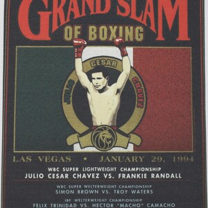 Julio Cesar Chavez Vs Frankie Randall Fight Poster White T-shirt Sizes ...