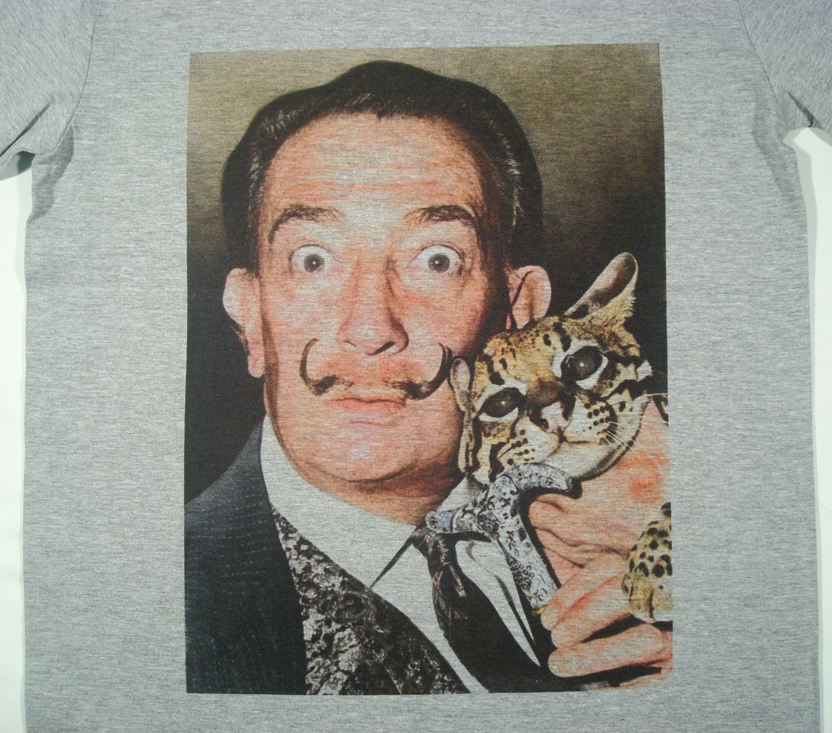 Salvador Dali Ocelot Shirt Image Of Salvador Dali With His Ocelot And