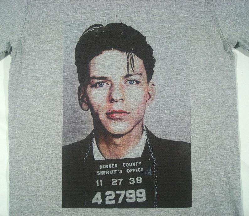 Frank Sinatra Mugshot Grey T-shirt Sizes Available S-3XL - Etsy