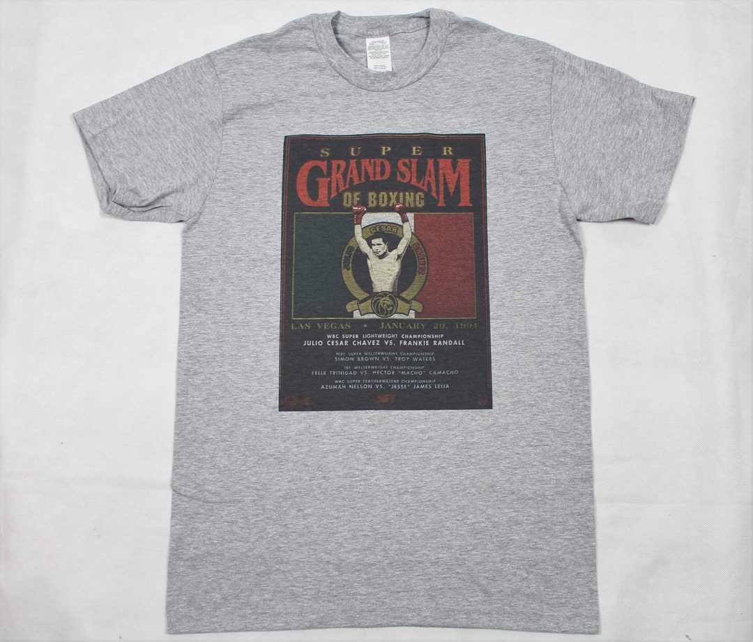 Julio Cesar Chavez Vs Frankie Randall Fight Poster Grey T-shirt Sizes ...