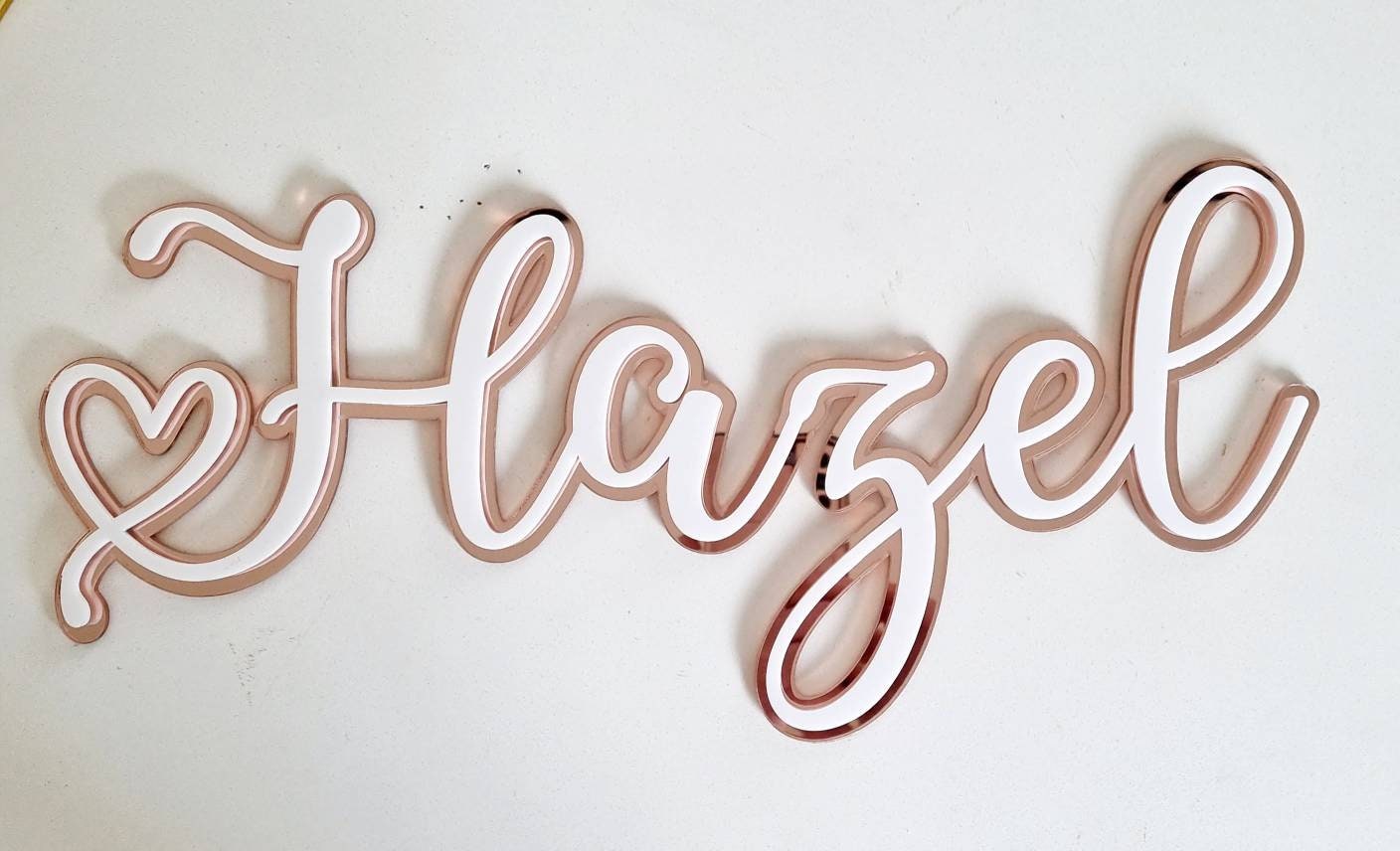 Custom Name Sign girls Personalised Name Gold Mirror Rose - Etsy Australia
