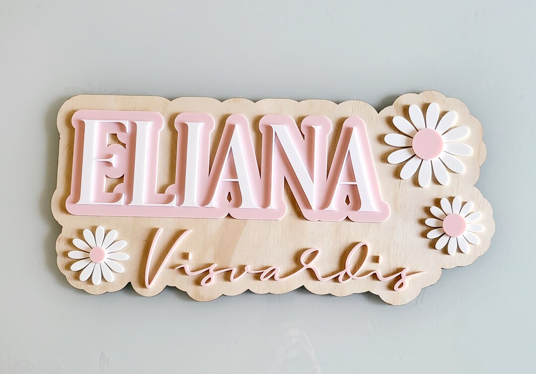 Custom Wood Name Sign | Boho Name Sign | Girls Name Sign | Above Crib ...