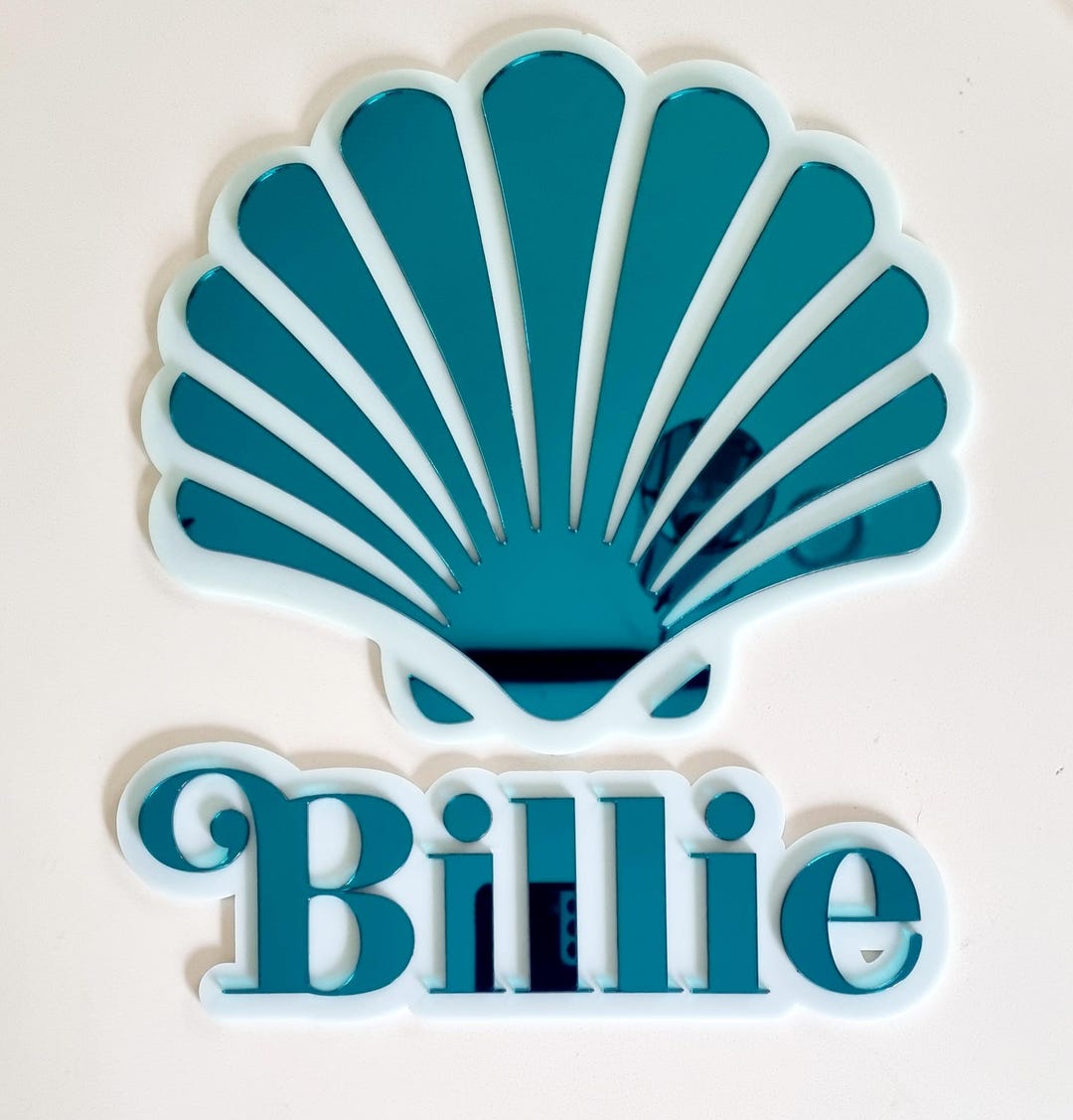 Seashell Plaque | Sea Shell Acrylic Name | Boho Girls Room | Mermaid ...