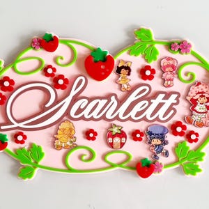 Strawberry Nursery Name, Strawberry Acrylic Name, Wall Decor, Nursery ...