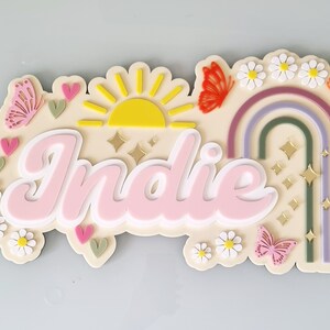 Boho Name Sign Custom Name Sign Personalised Name Sign Name Plaque ...