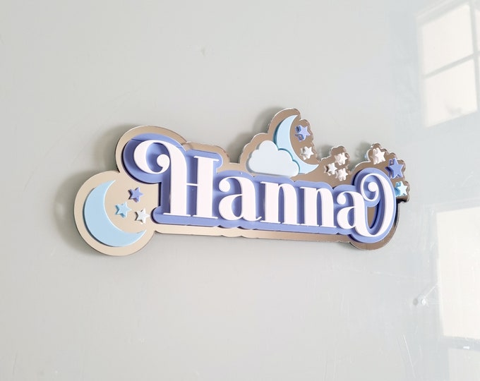 Custom Acrylic Name Sign: Twinkle Stars Nursery Decor - Etsy