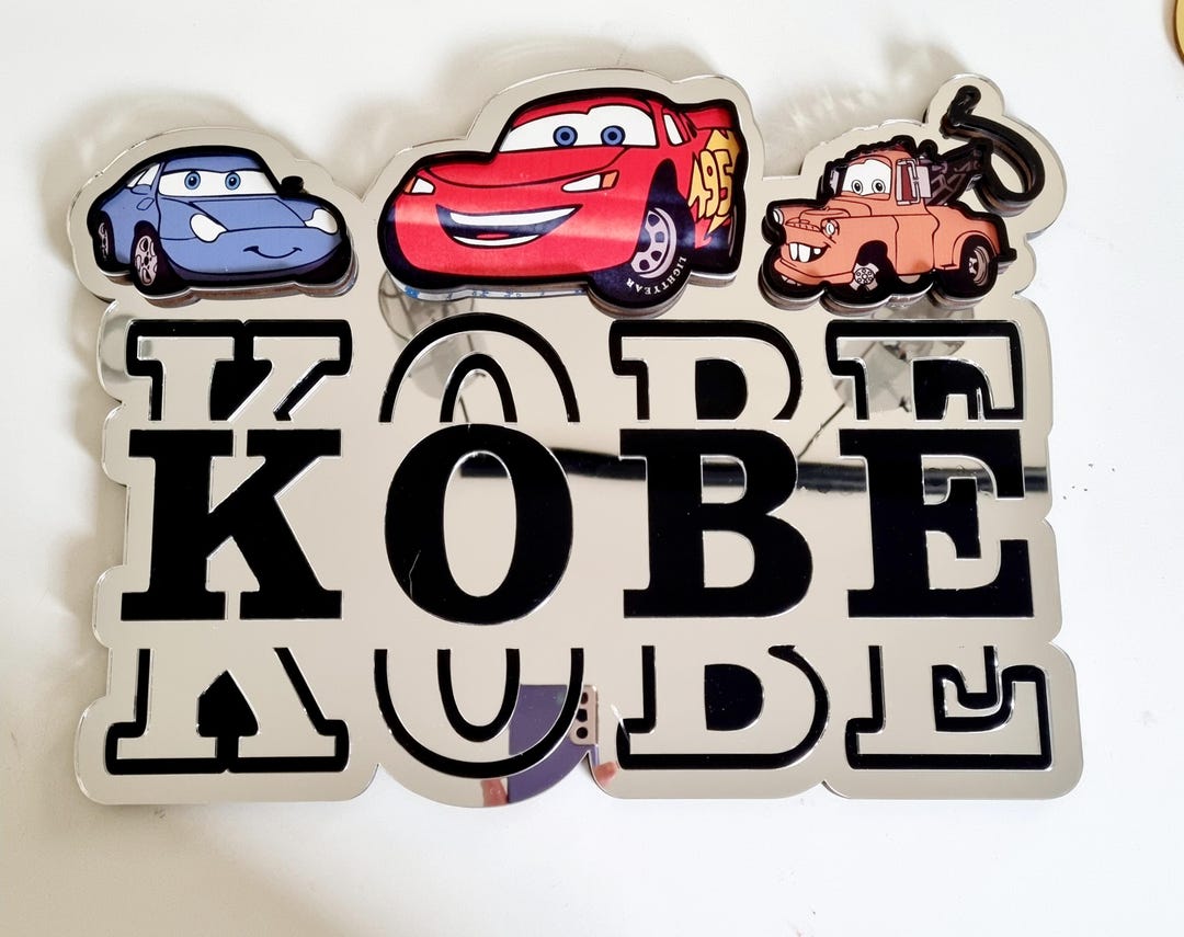 Cars Acrylic Name, Lightning Mcqueen Sign, Boys Room Name, Kids Room ...