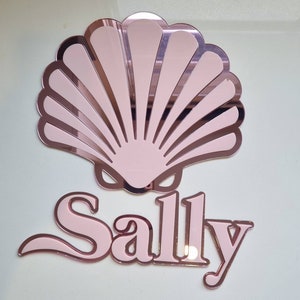 Seashell Plaque | Sea Shell Acrylic Name | Boho Girls Room | Mermaid ...
