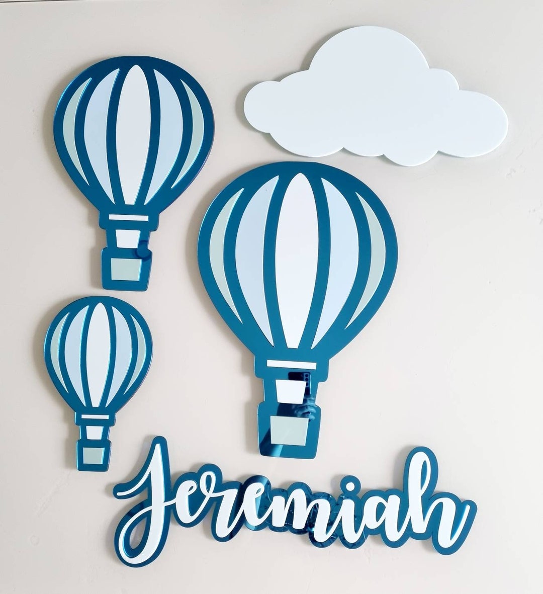 Hot Air Balloon Name Signacrylic Nameboys Acrylic Namenursery Decordoor ...