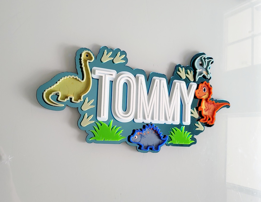 Dinosaur Name Sign | Dinosaur Nursery Sign| Baby Boy Name | Boys Room ...