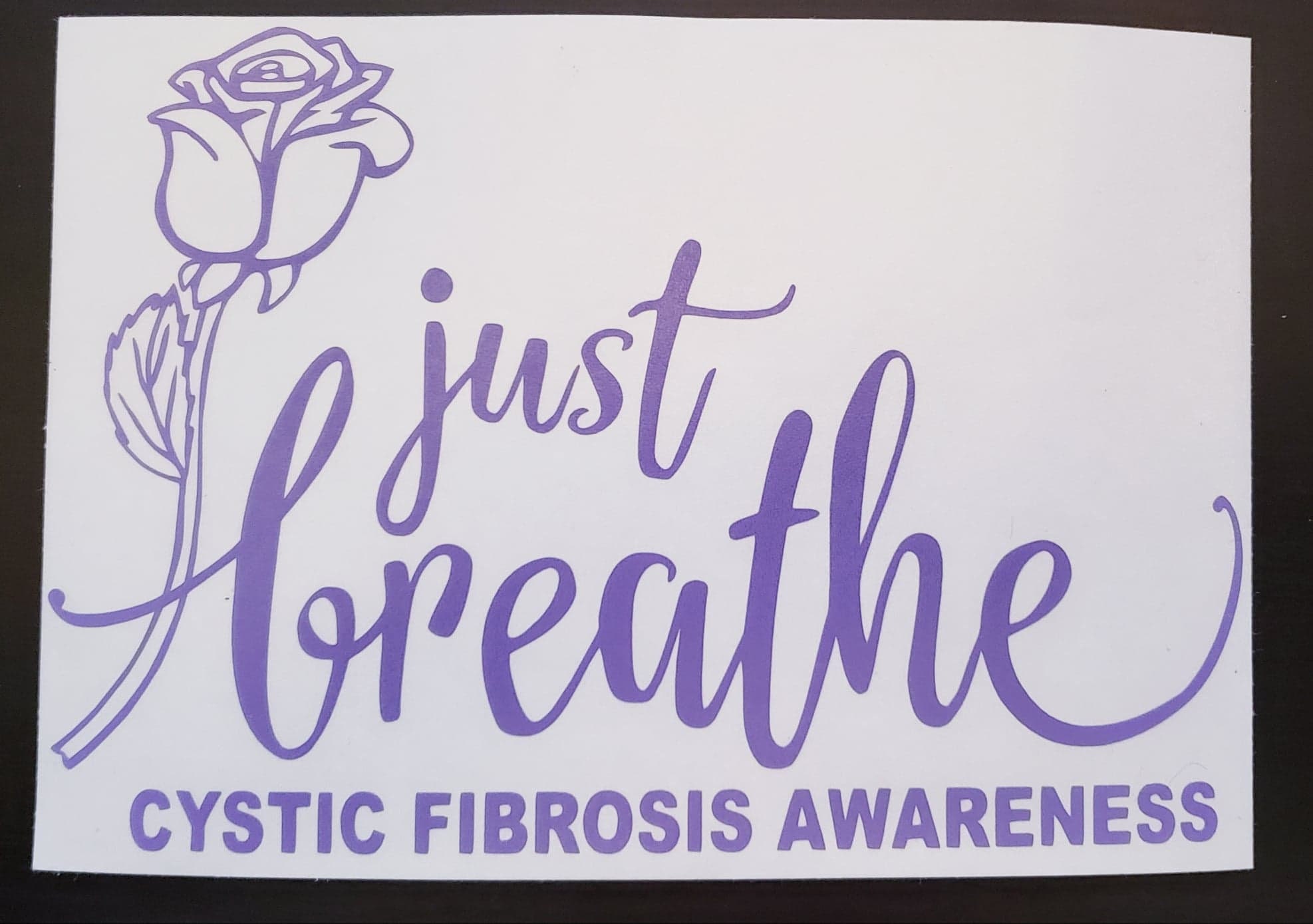 Just Breathe - Cystic Fibrosis Awareness - Etsy