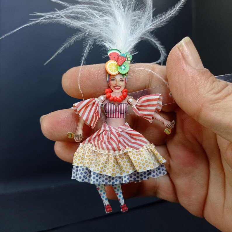 Carmen Miranda Doll is Articulated-a Paper Puppet. Fun Doll - Etsy