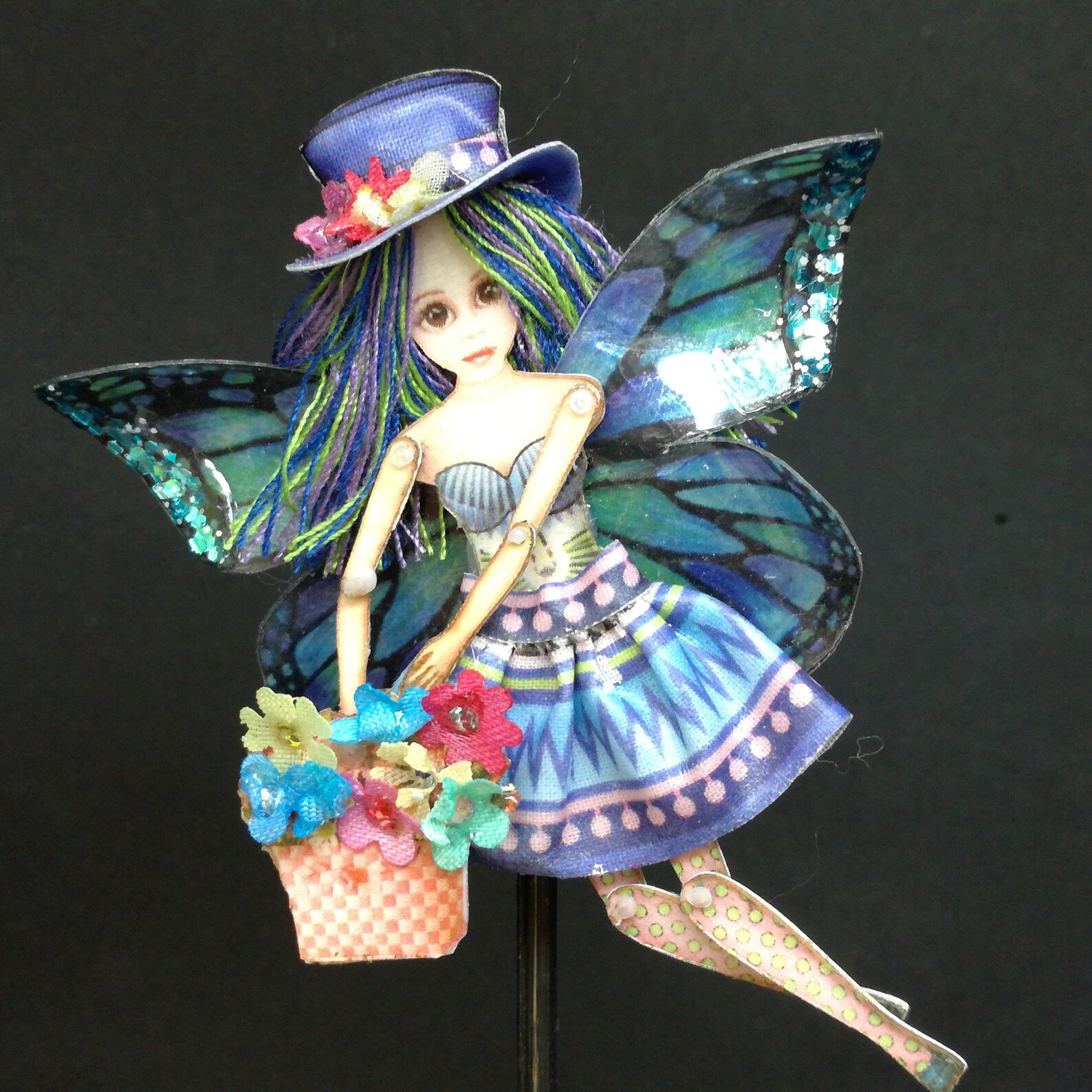 Fairy/butterfly Doll is Articulated Like a Paper Puppet. Doll - Etsy
