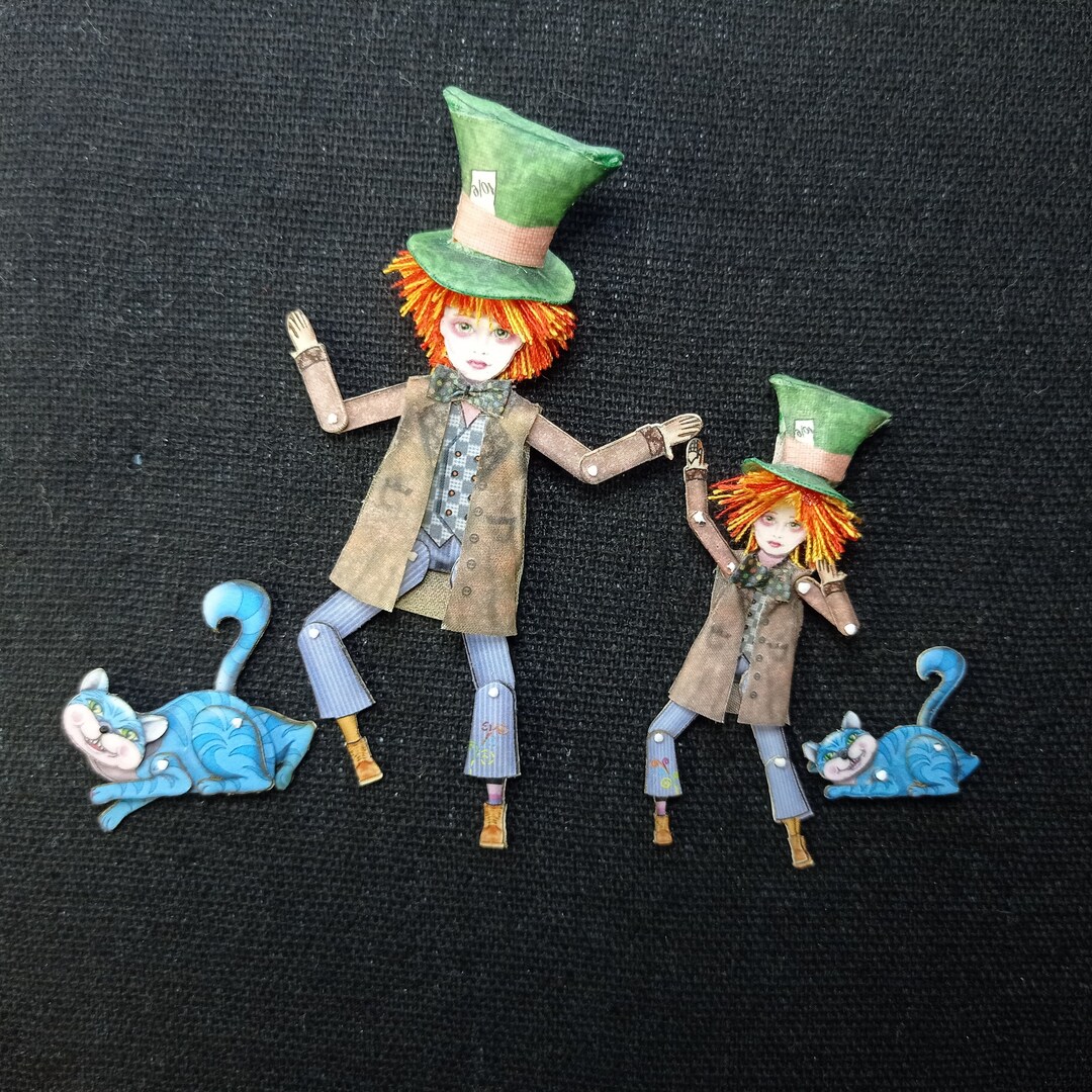 Mad Hatter and Cheshire Cat in Wonderland. They Have a Pin on - Etsy