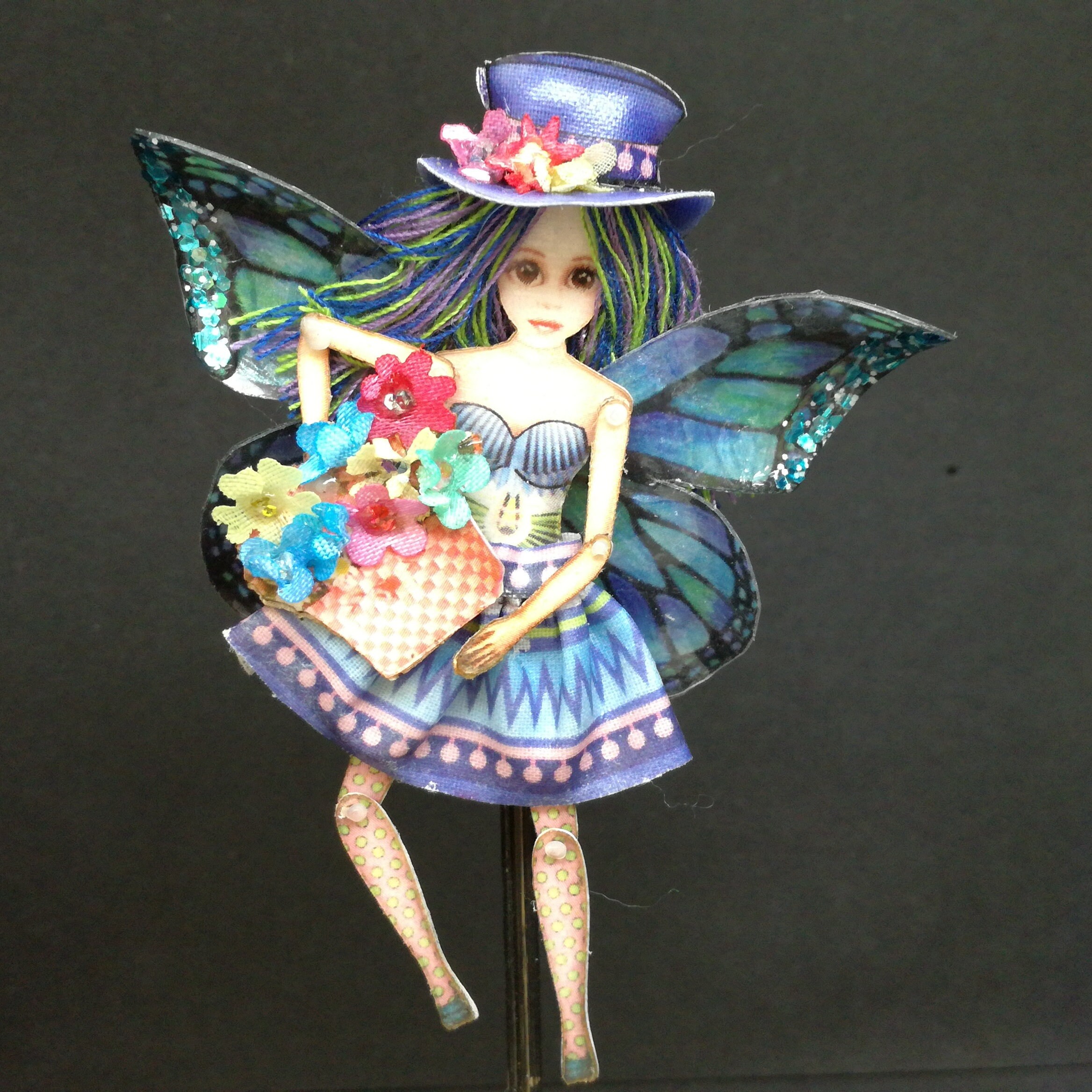 Fairy/butterfly Doll is Articulated Like a Paper Puppet. Doll - Etsy