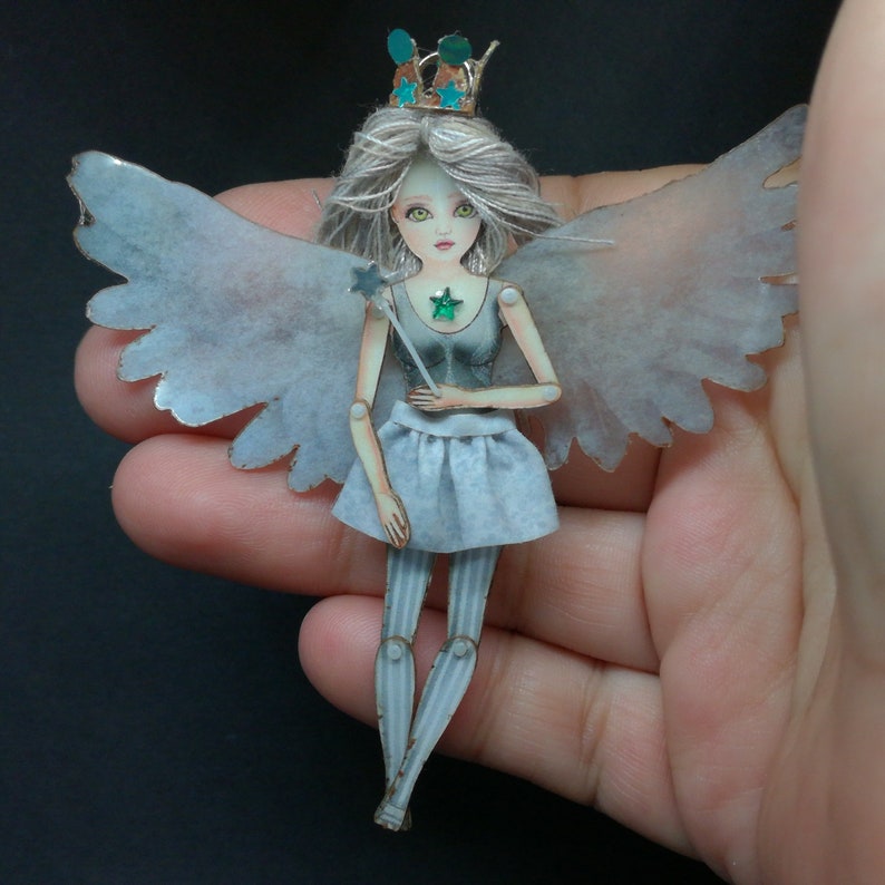 Angel doll is articulated-a paper puppet. Fairy/Butterfly | Etsy