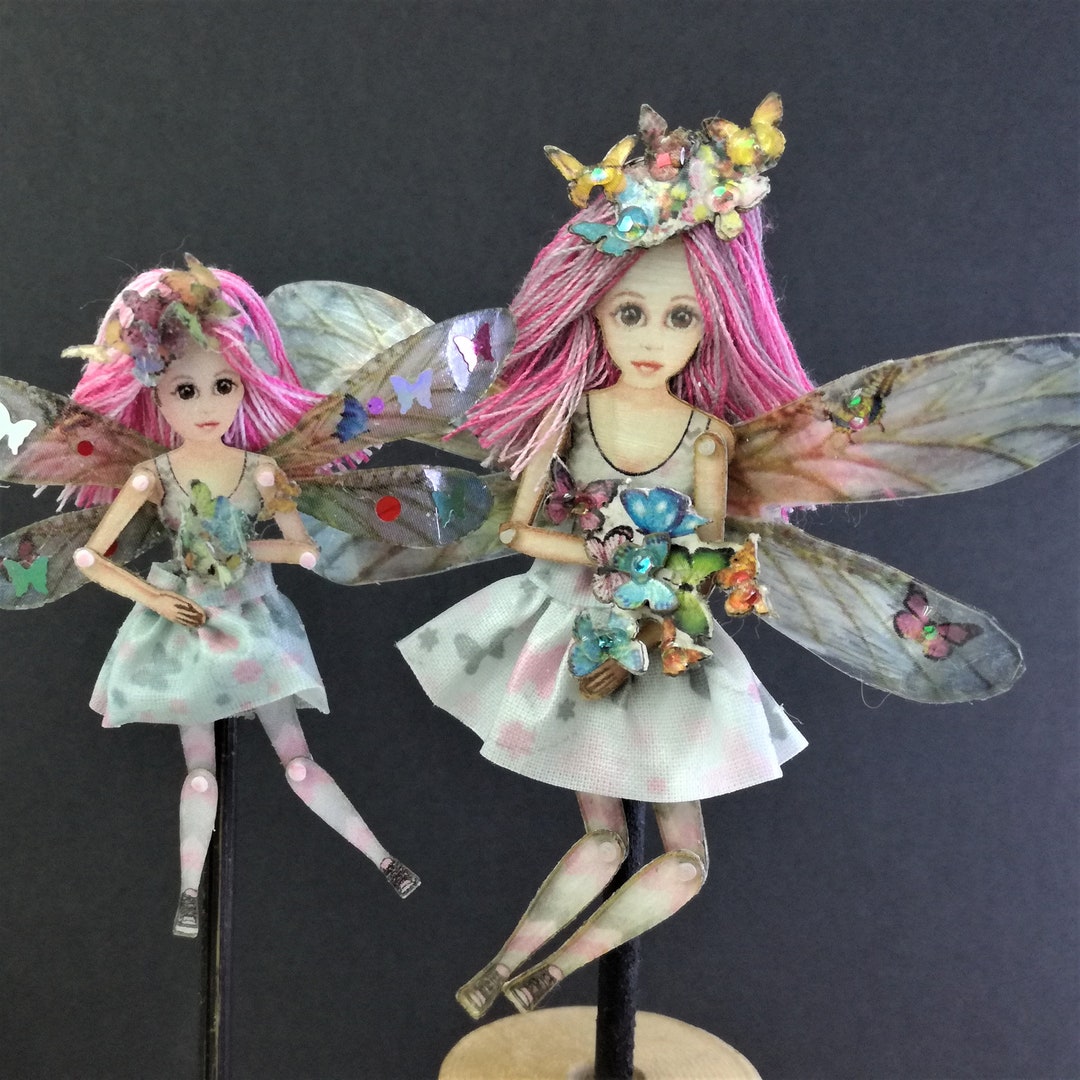 Fairy/butterfly Doll is Articulated-a Paper Puppet. Doll With ...