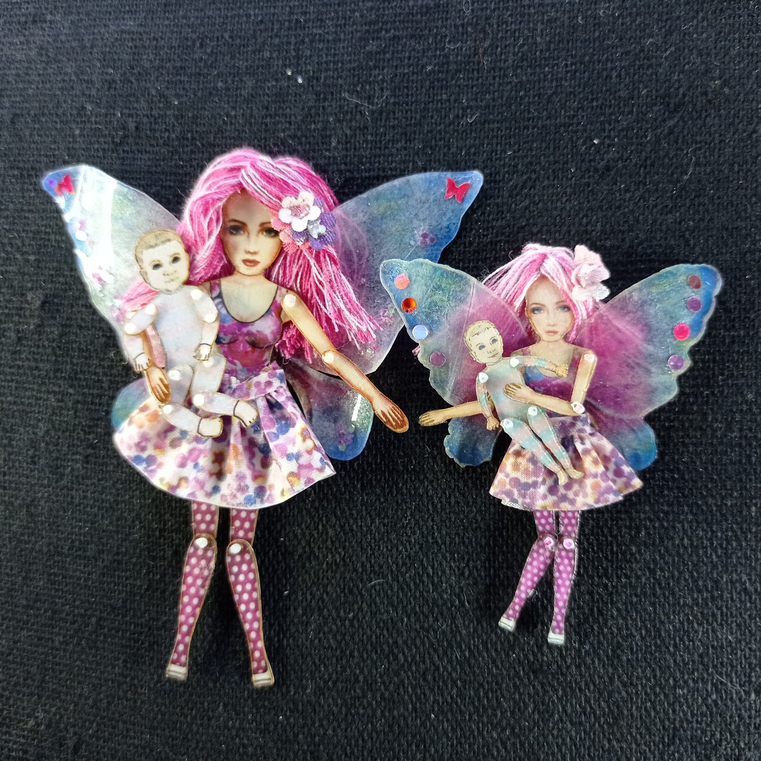 Fairy/butterfly Doll is Articulated Like a Paper Puppet. Doll With a ...