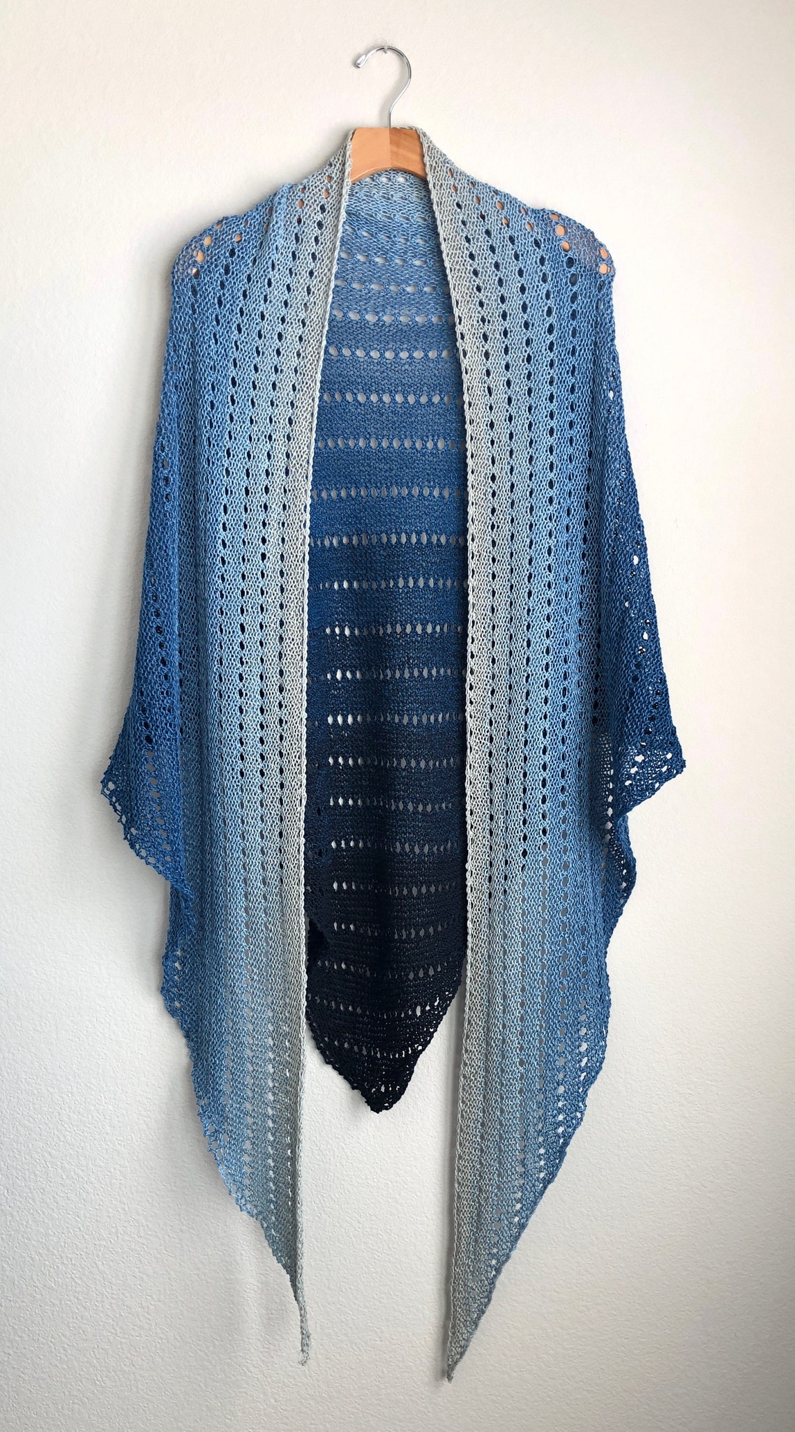 Handmade Extra Large Light Weight Shawl Wrap Lace Shawl Blue - Etsy