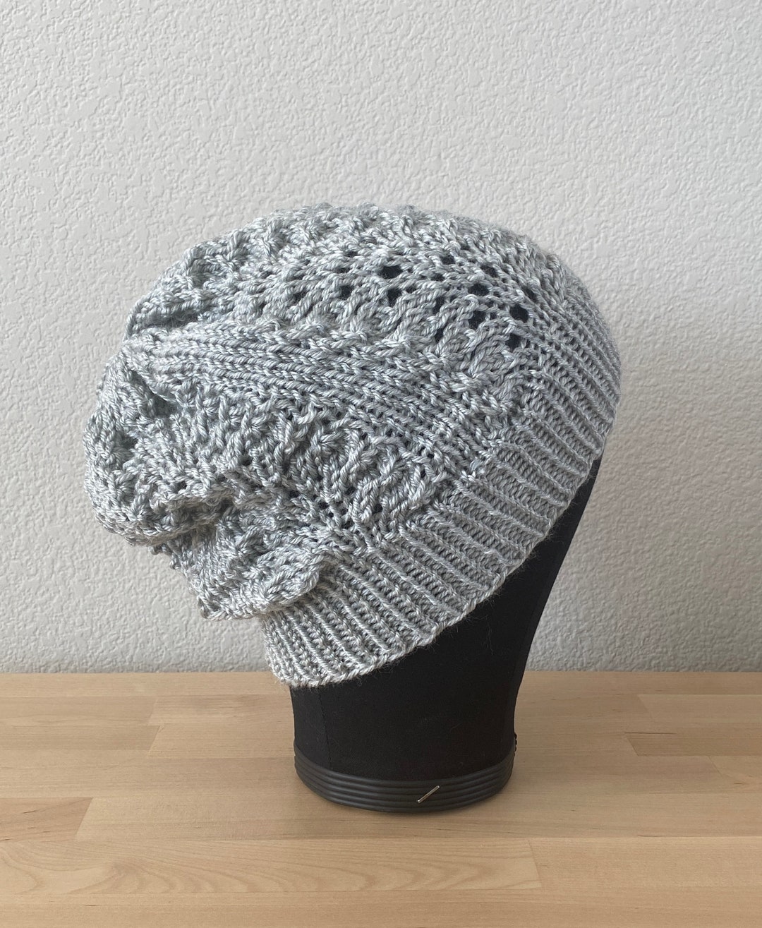 Handmade Hand Knit Lace Artisan Designed Unique Winter Beanie Wool Free ...
