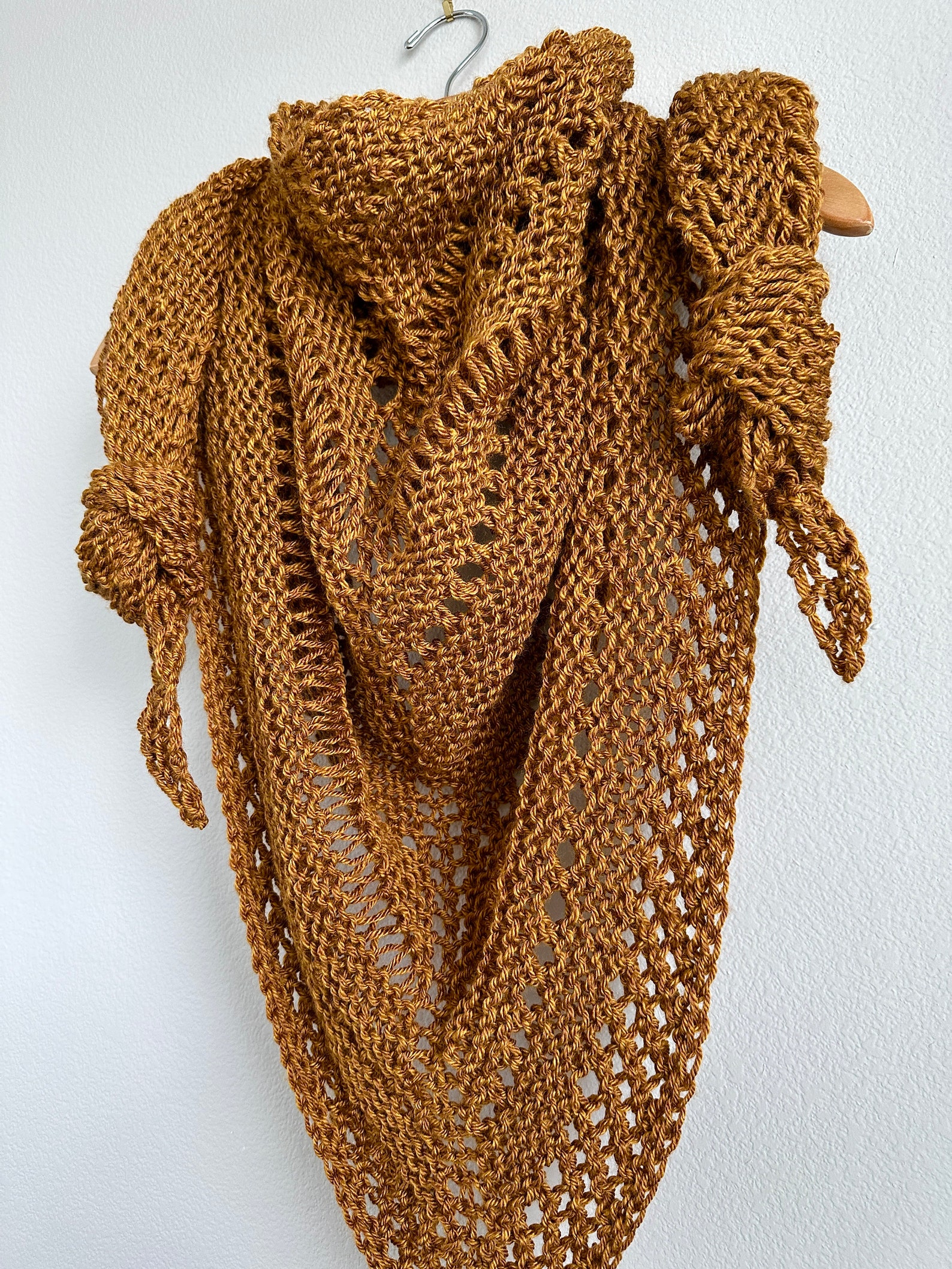 Handmade Hand Knit Worsted Weight Yarn Shawl Wool Free Soft Squishy ...