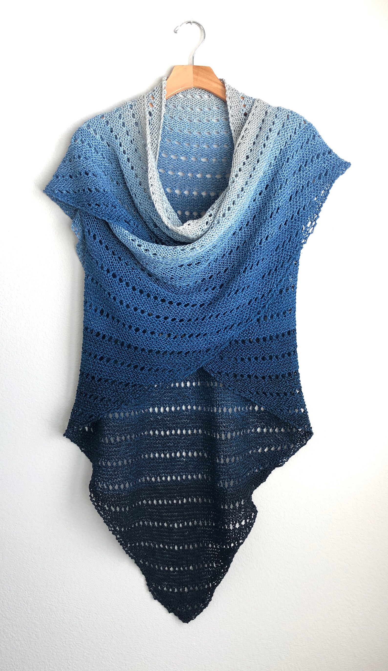 Handmade Extra Large Light Weight Shawl Wrap Lace Shawl Blue | Etsy