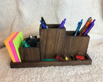 Walnut Desk Organizer - Etsy