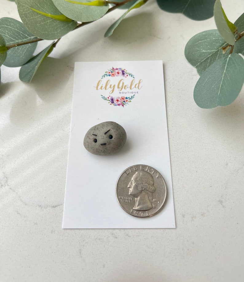 Kawaii Cute Rock Buddy Figurine - Etsy