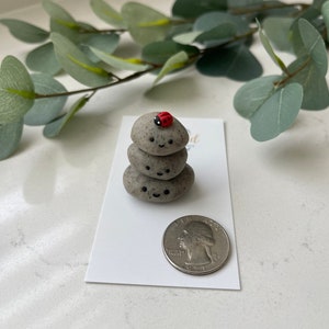 Kawaii Cute Rock Buddy Figurine - Etsy
