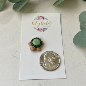 Kawaii Cute Turtle Polymer Clay Charm, Handmade Animal Accessory ...