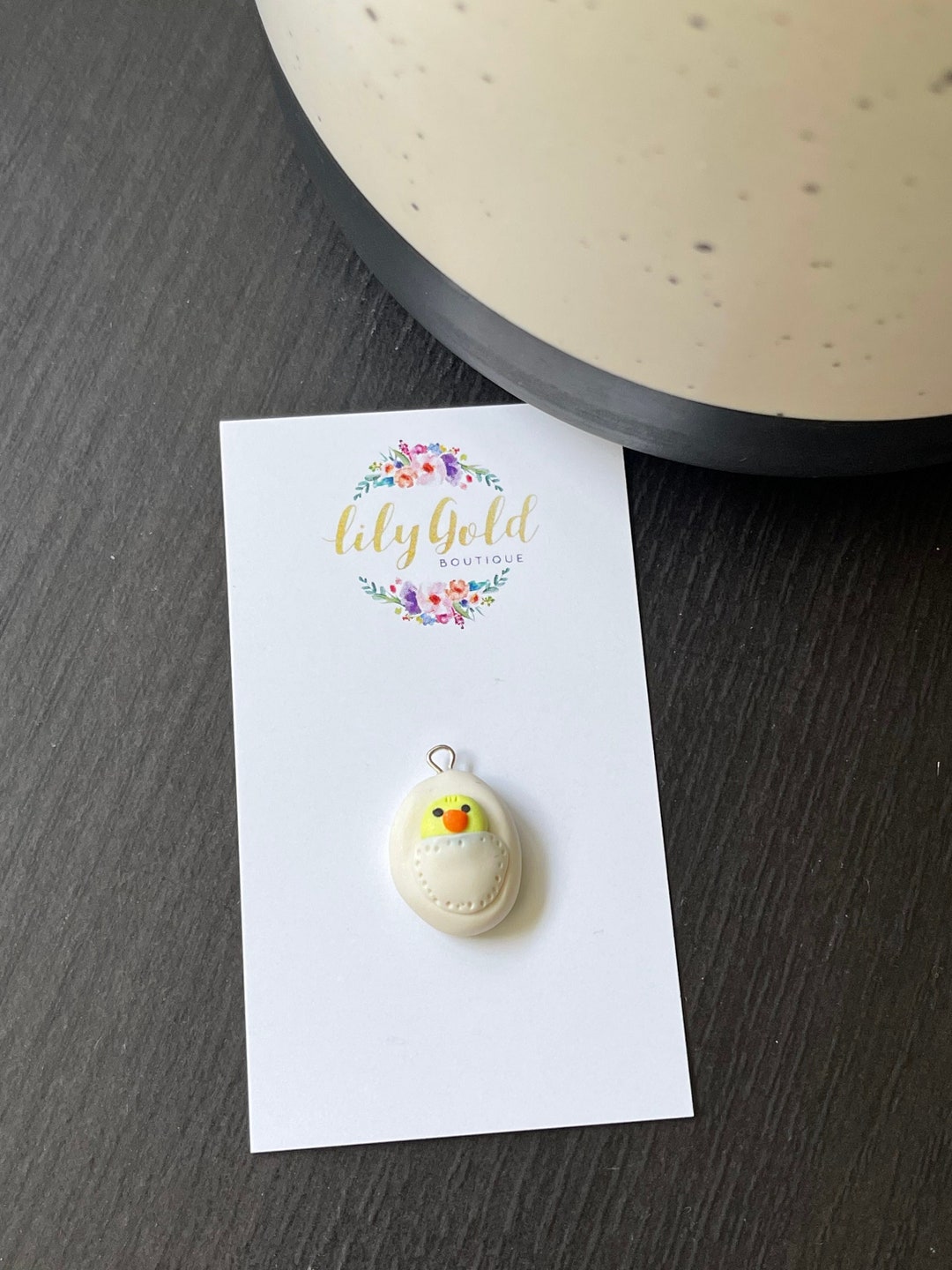 Kawaii Cute Pocket Chick Polymer Clay Charm, Handmade Bird Accessory ...
