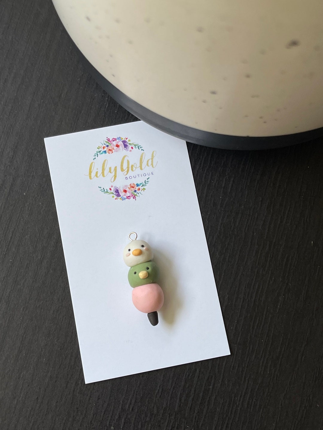 Kawaii Cute Hanami Dango Bird Polymer Clay Charm, Handmade Food ...