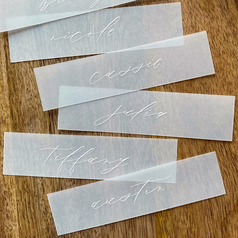 Vellum Place Cards - Etsy