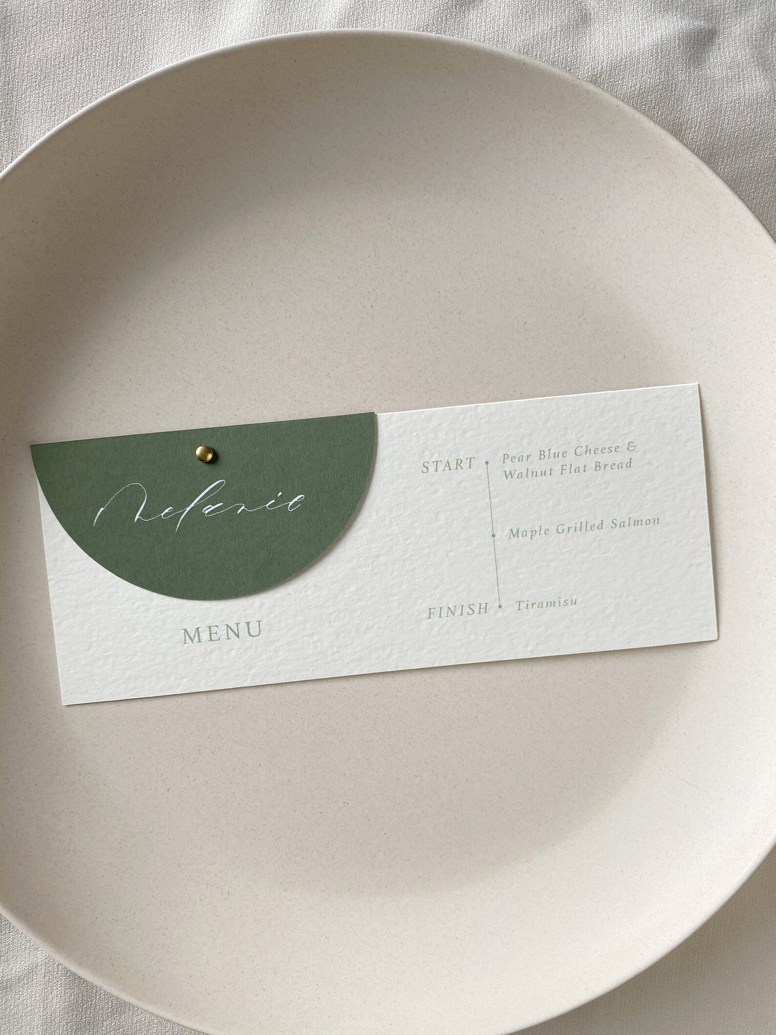 Green Half Moon Menu - Etsy