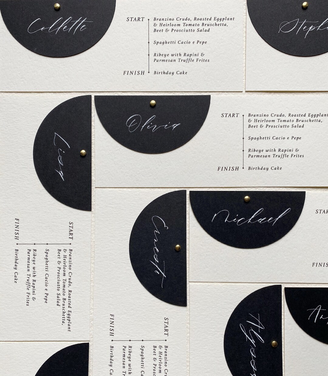 Black Half Moon + Menu - Etsy