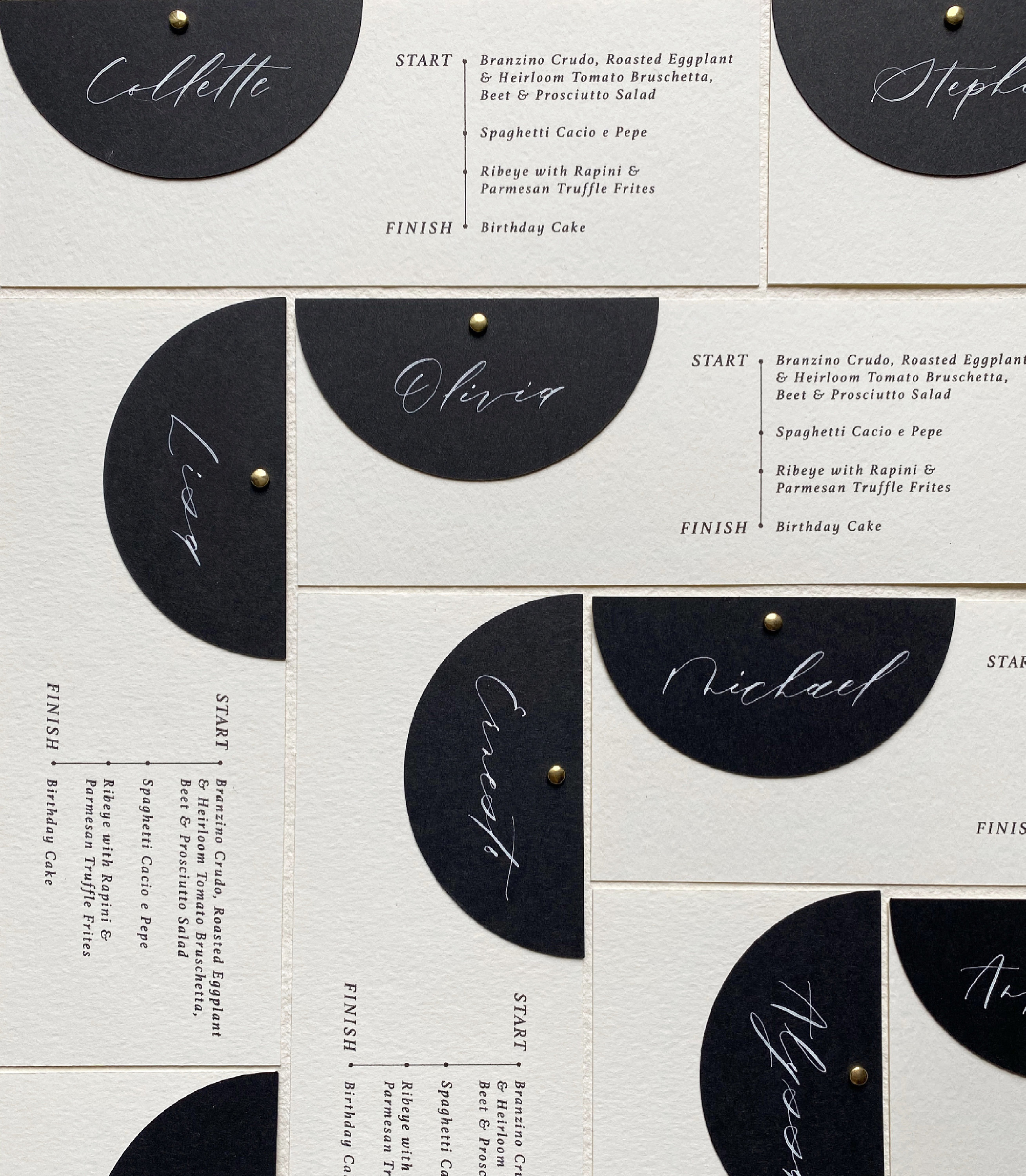 Black Half Moon + Menu - Etsy