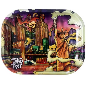 New York City Trippy Metal Rolling Tray | Small (7" X 5.5") - Etsy