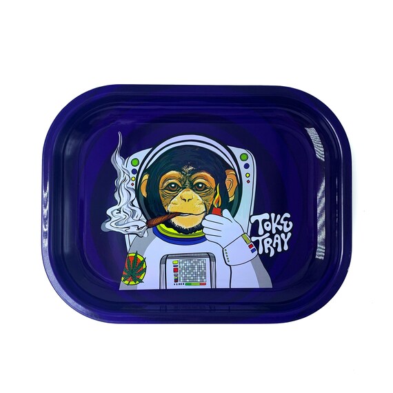 Space Monkey Trippy Metal Rolling Tray Small 7 X - Etsy