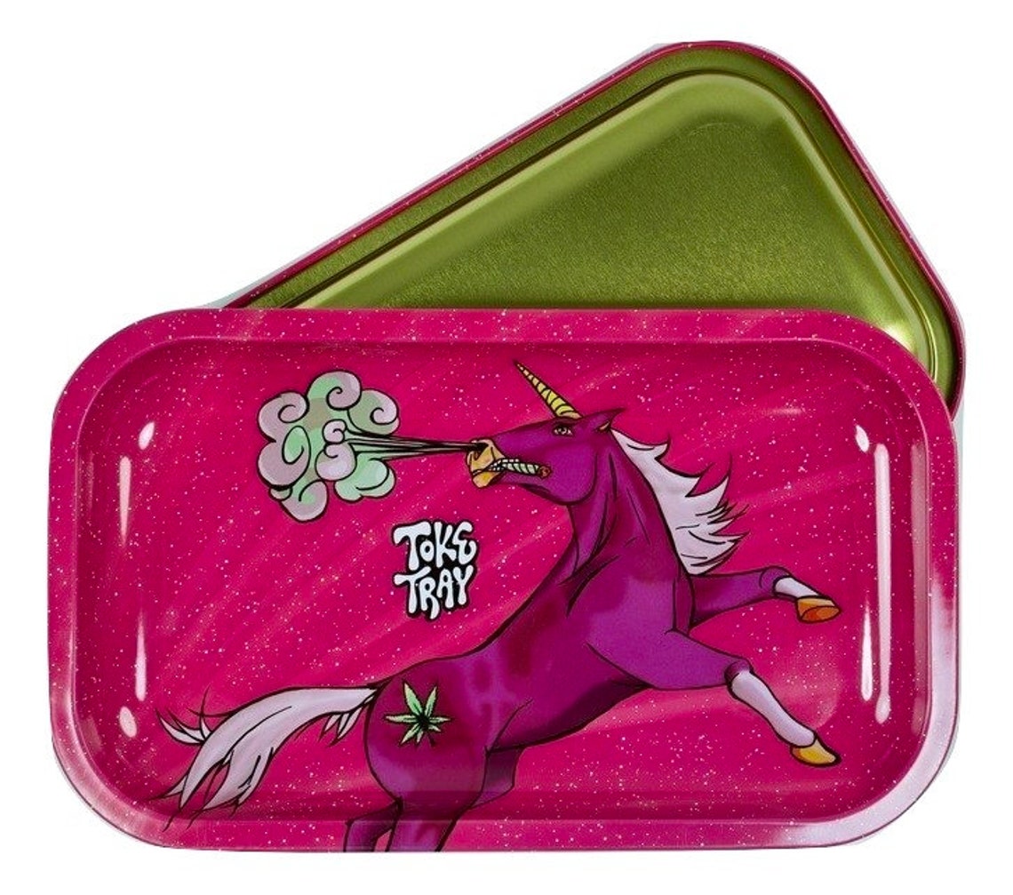 Pink Unicorn Cute Rolling Tray for Girl Medium Metal - Etsy
