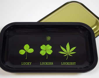 Weed Leaf Rolling Tray Set With Grinder and Raw Rolling | Etsy