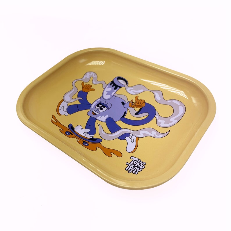 Skateboard Smoke Trippy Metal Rolling Tray Small 7 X | Etsy