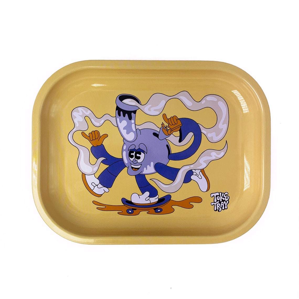 Skateboard Smoke Trippy Metal Rolling Tray Small 7 X - Etsy