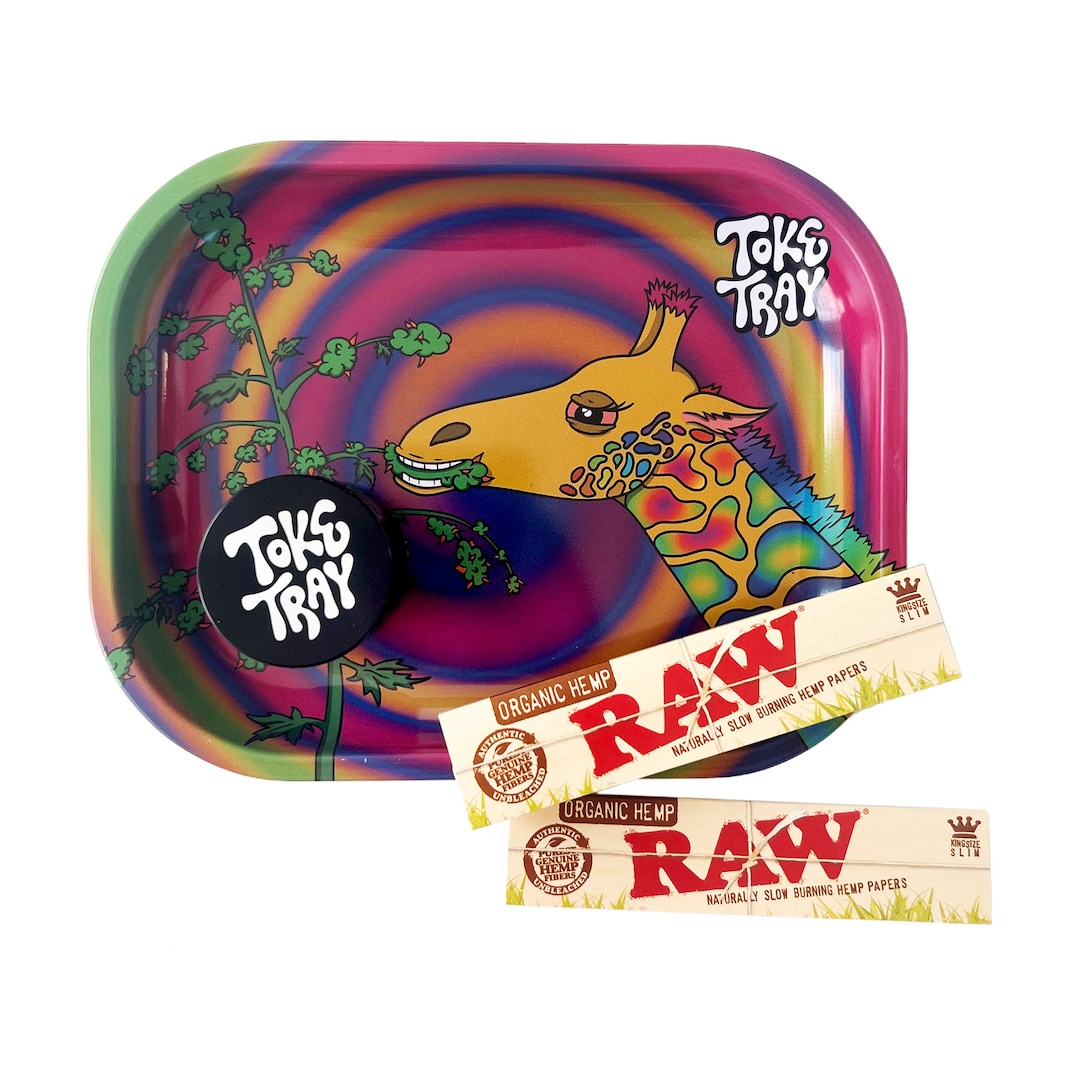 Trippy Giraffe Trippy Rolling Tray Set | With Grinder and Raw Rolling ...